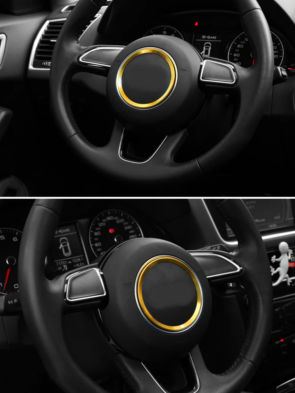 Car Sline Steering Wheel Center Badge Decorative Sticker Cover For Audi ...