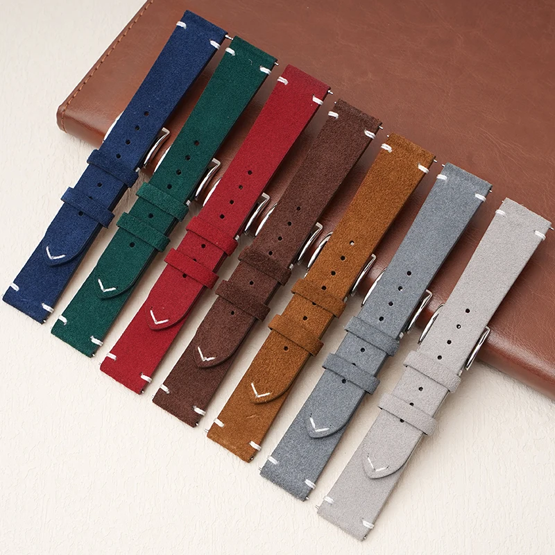 Shop Our 20mm 22mm Quick Release Suede Leather Watch Straps