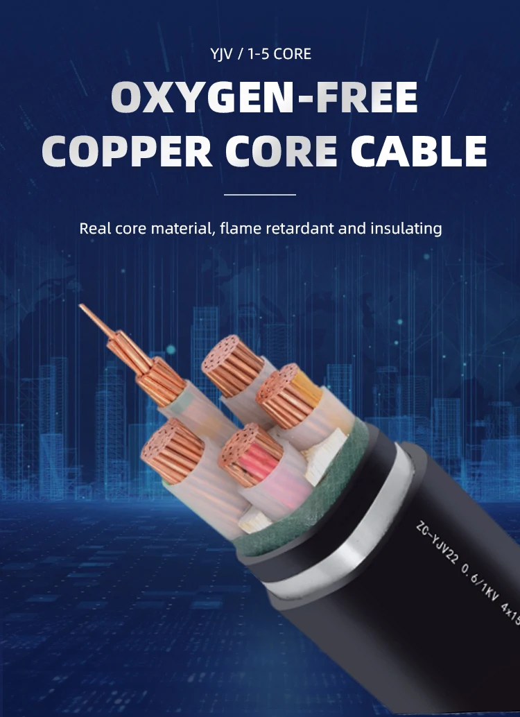 Cu Conductor 4 Core Pvc Sheath Xlpe Insulated Steel Strip / Wire ...