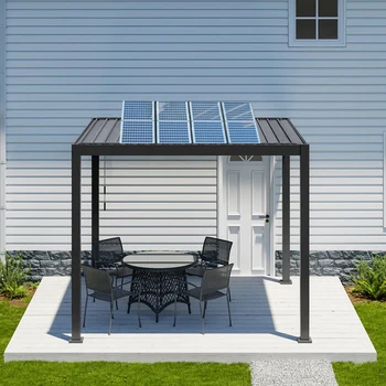 Custom Outdoor Gazebos Pergola Canopy Solar Power Module Pergola ...