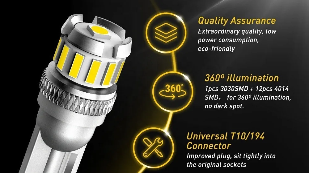 Car Parking Position Lights Interior Map Dome Lights 12v White Auto ...