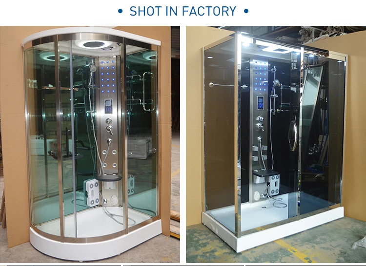 Enclosed Luxury Glass Acrylic Top Shower Steam Room Wet Sauna
