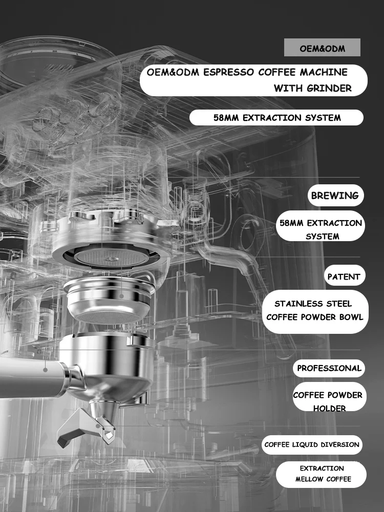 Oem Manual Operation Home Commercial Grinder Espresso Machine - Buy ...