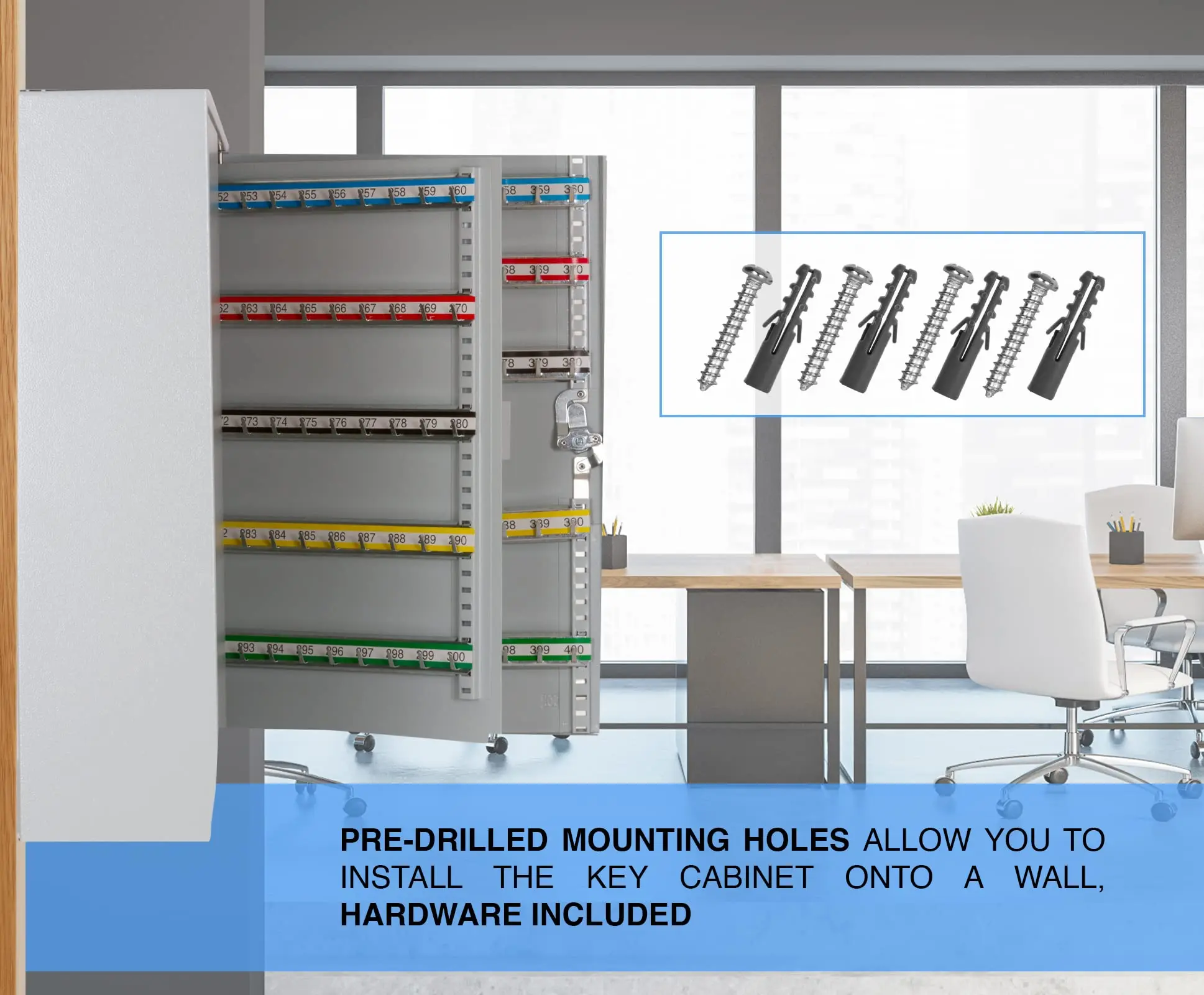 400 Position Adjustable Locking Storage Cabinet for Keys