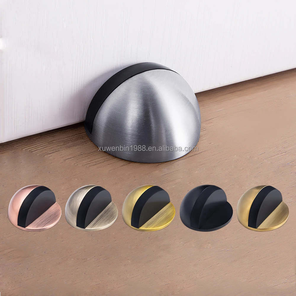 Modern Half Moon Door Stopper Stainless Steel Floor Mounted Door Stops ...