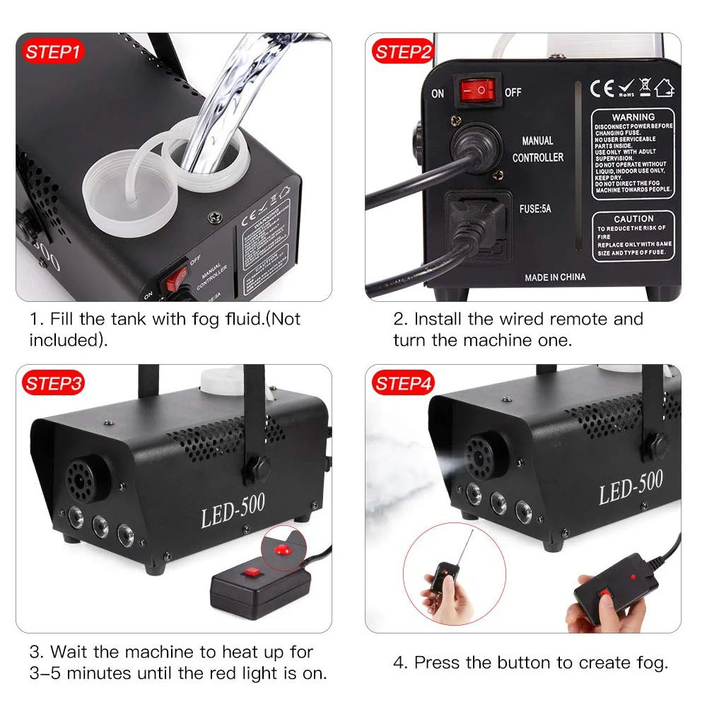 Valava Stage Light Fog Smoke Machine - 500w, 10000 Pieces/month