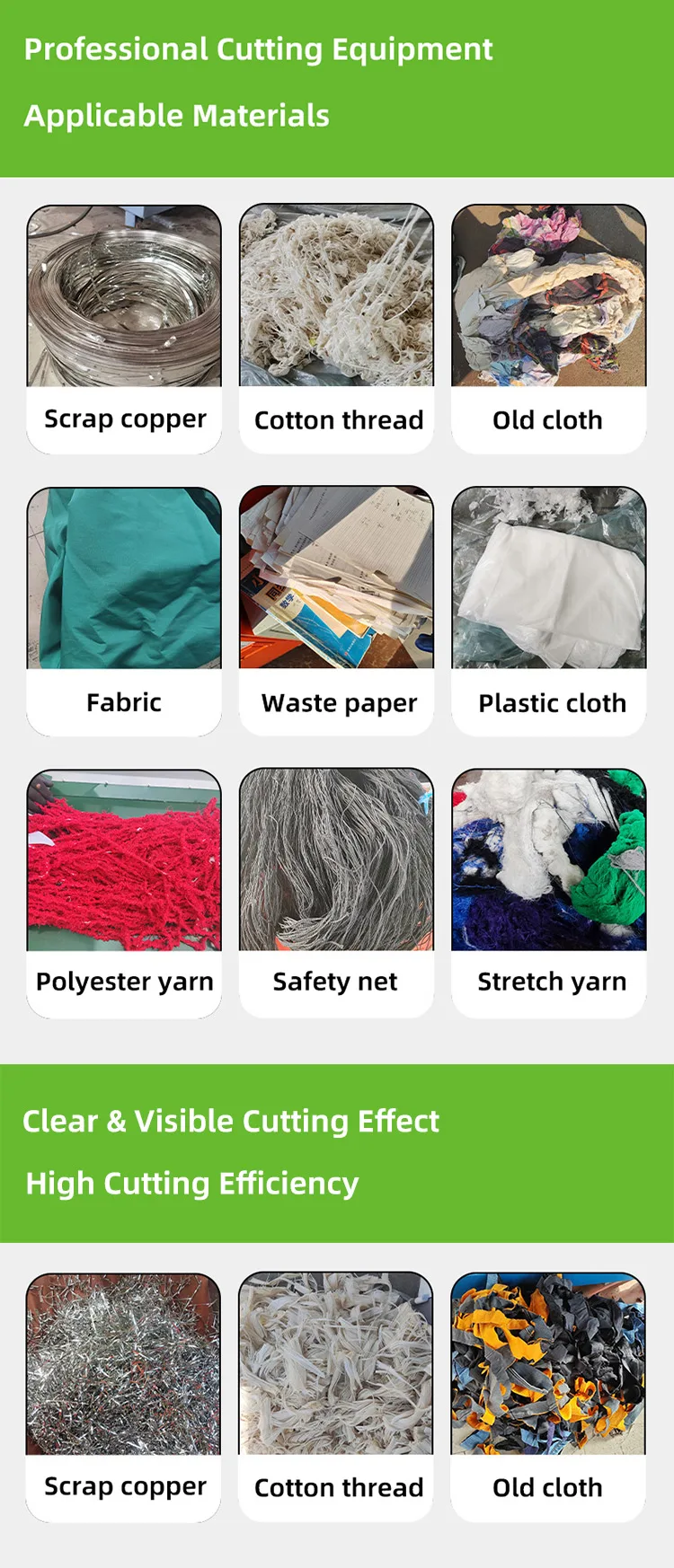 BS915 Fabric Chopper Fiber Cutter Machine Waste Cotton Textile Fabric ...