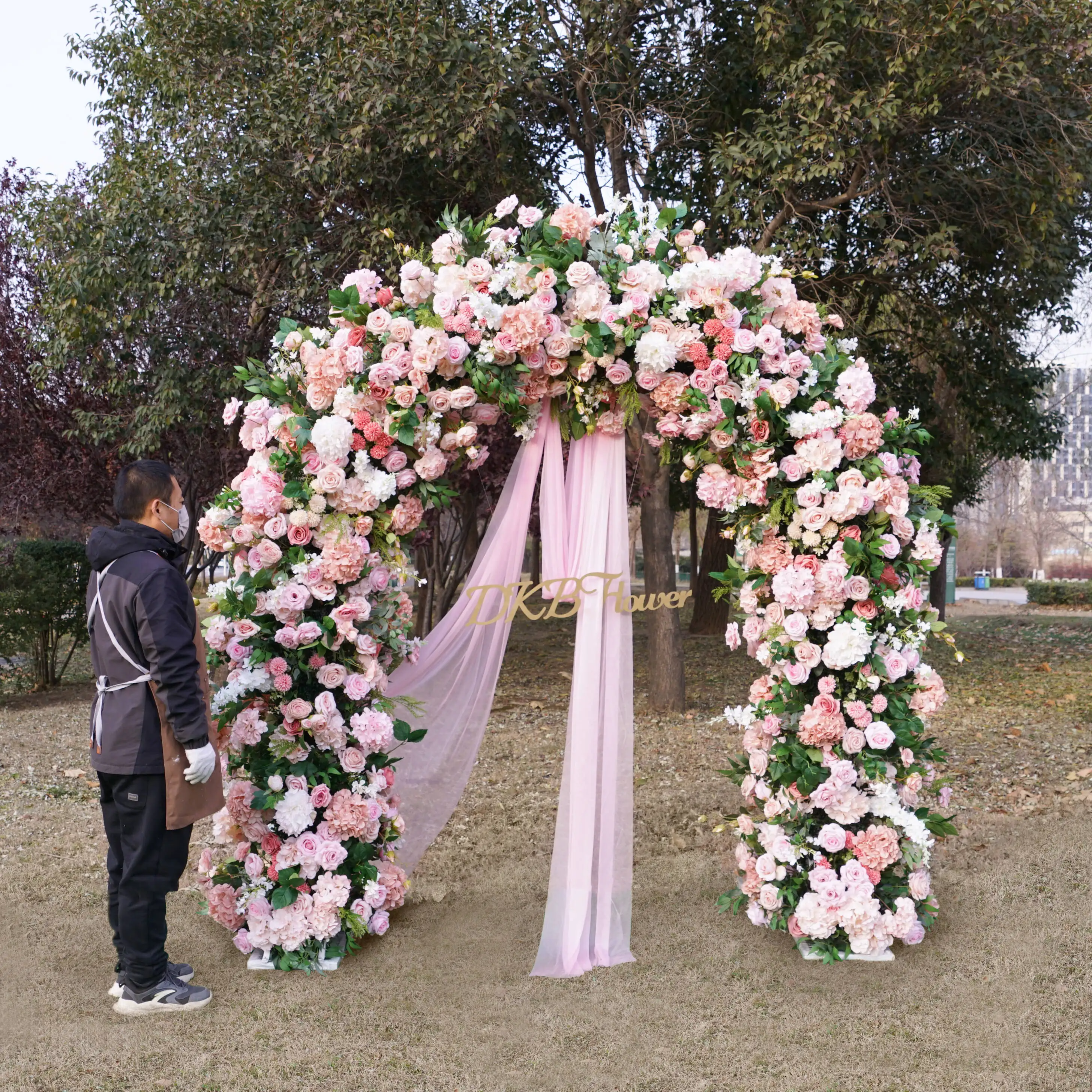 Factory Wholesale pink Wedding Flower Arch High Quality Wedding Arch ...