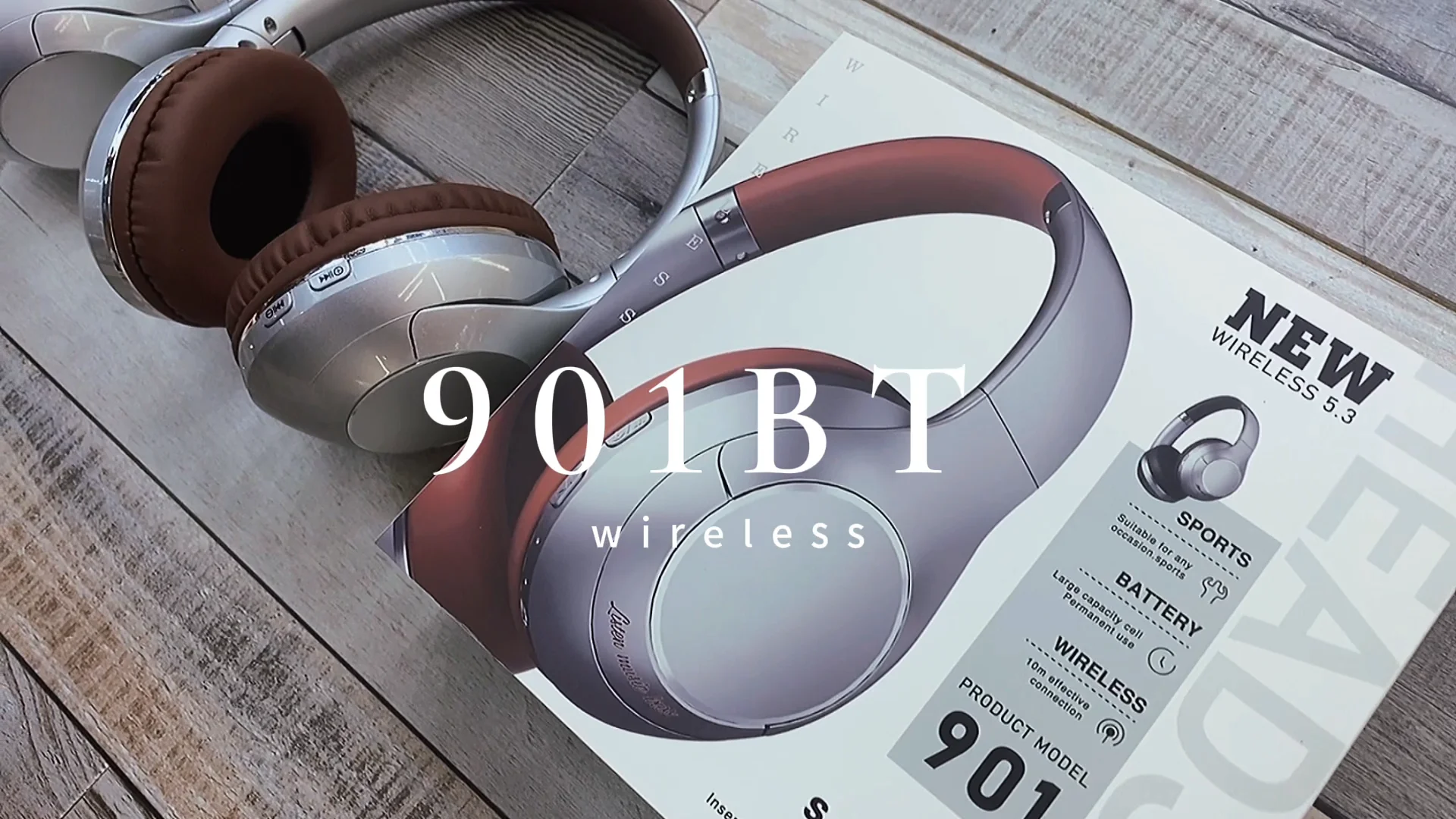 901 Bluetooth Headphones Over Ear,Powerful Subwoofer Wireless ...