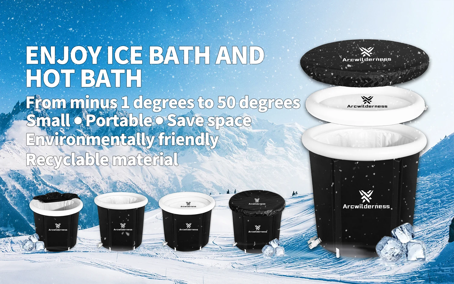 Portable Ice Bath Tubs Inflatable Adults Ice Bath Recovery Tub Ice Bath ...