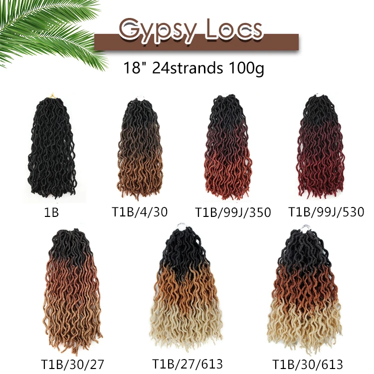 18 Inch Gypsy Locs - Wavy Synthetic Braiding Hair Extensions