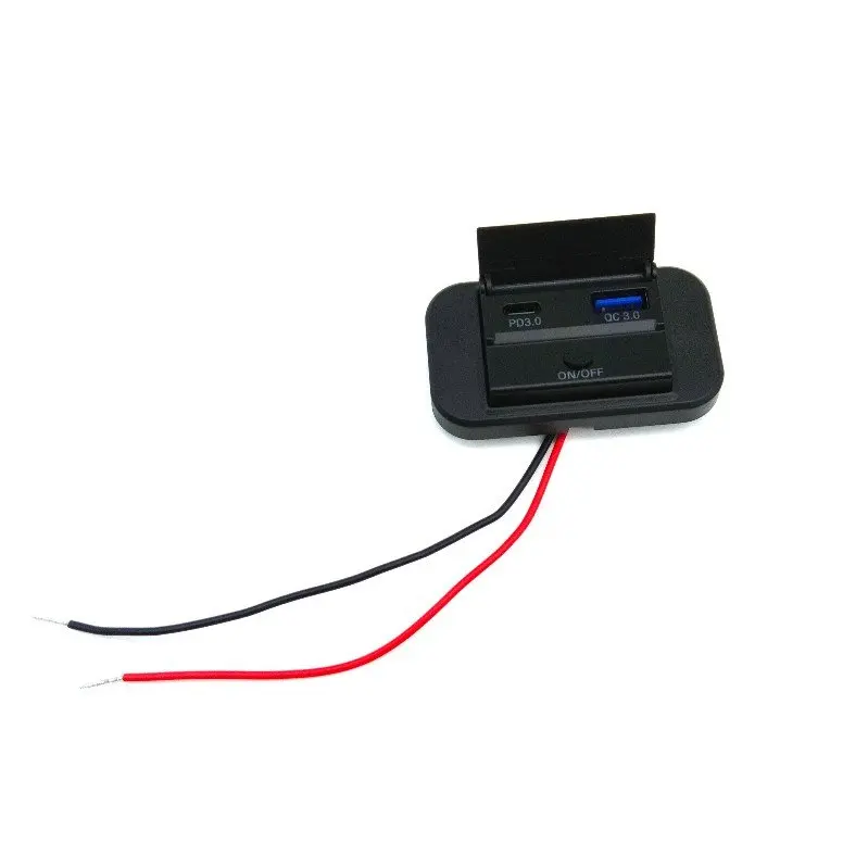 60w 12v 24v Usb Type C Pd Qc3.0 Car Adapter Bus Marine Usb Car Charger ...