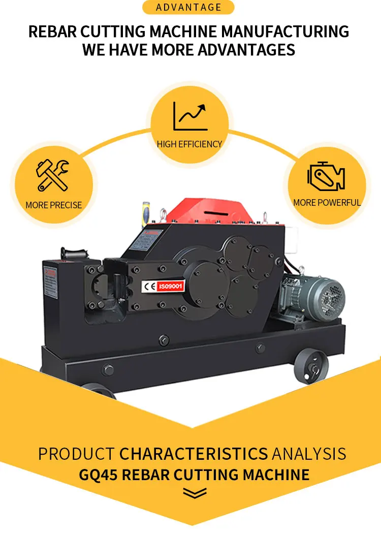 Qq60 6-60mm Cheap Price Rebar Steel Bar Cutter Cutting Machine Manual ...