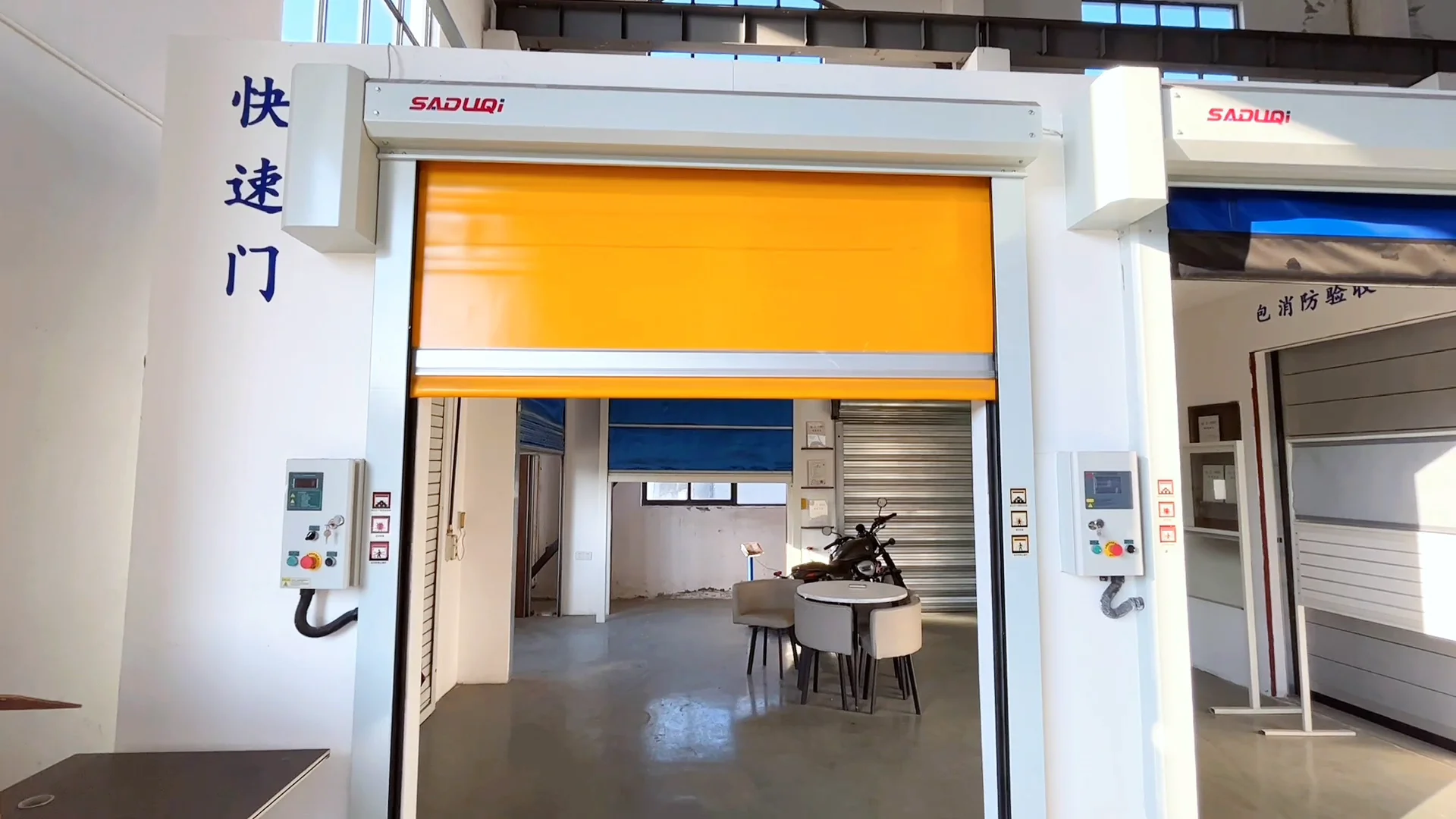 High Efficiency Rapid Roll Smart Door With Inner Air Shower And Double ...