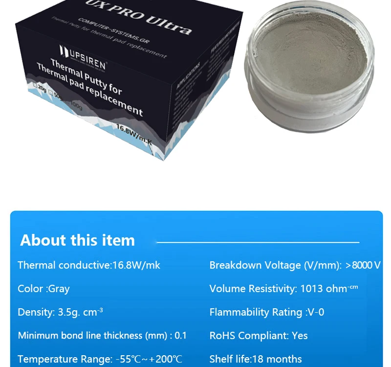 UPSIREN UX PRO Ultra Thermal Putty - High Temperature Cooling