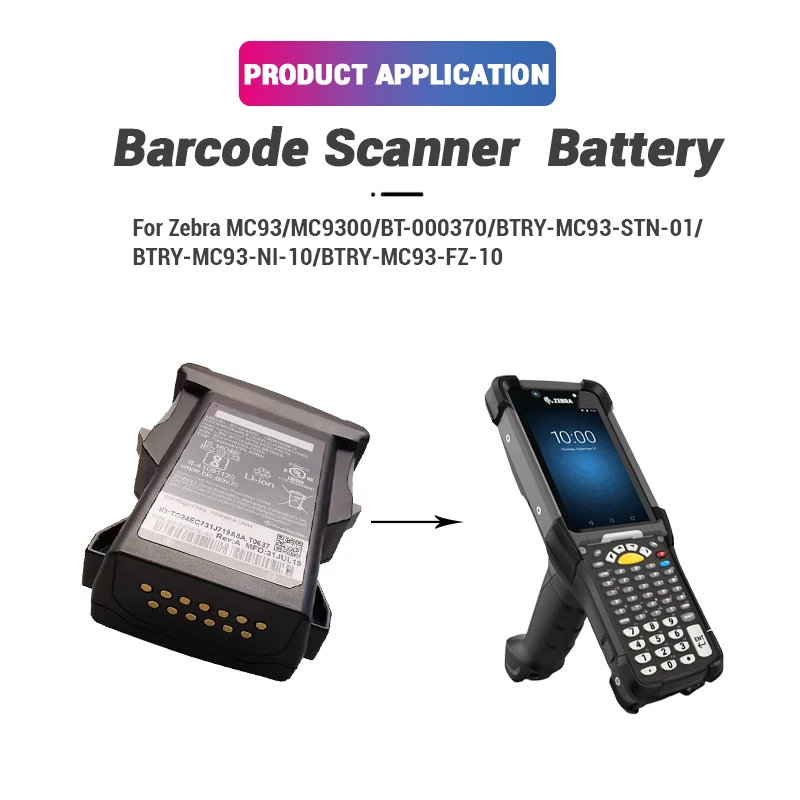 Li-ion 3.6v 6600mah Replacement Mc93 Mc9300 Bt-000370 Btry-mc93-stn-01 ...