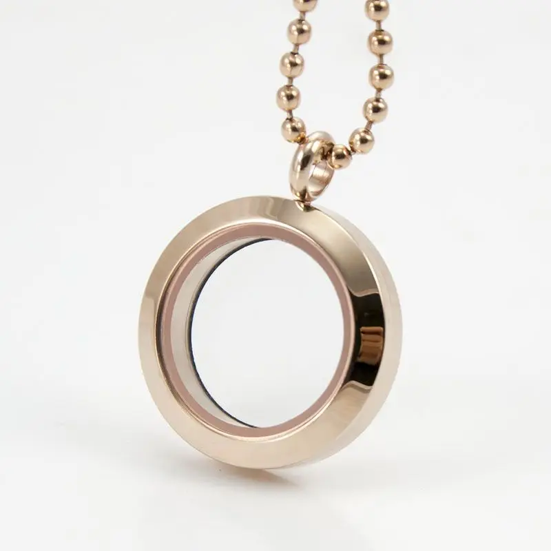 Memory Floating Sandblasted Locket Twist Open Rose Gold Plated Locket ...