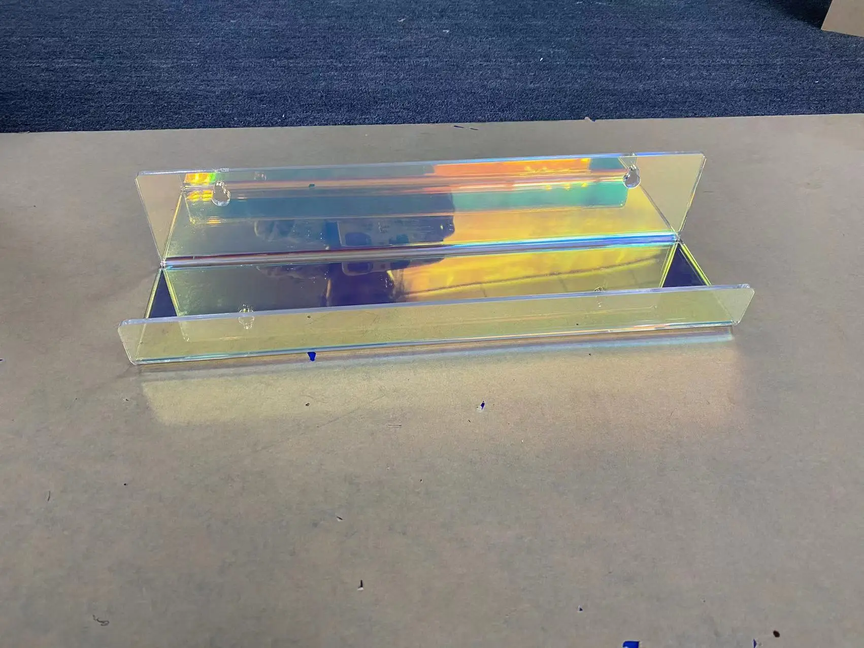 Bespoke Iridescent Colorful Acrylic Wall Floating Shelves Lucite ...