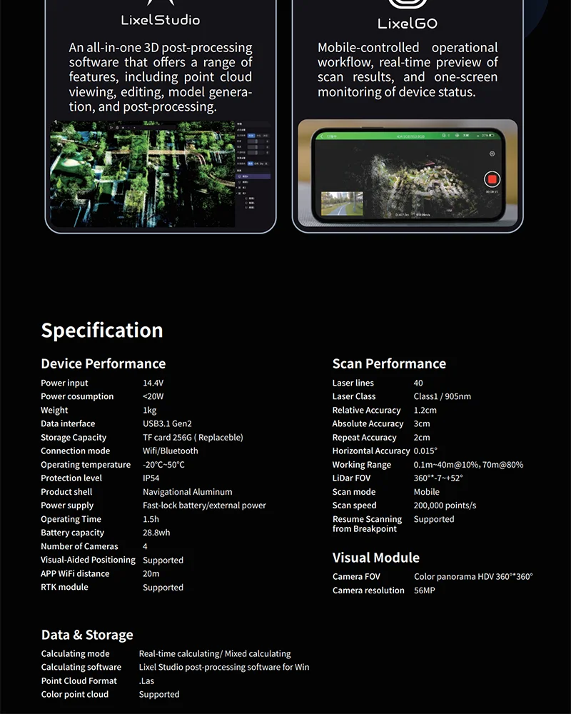 Outdoor Lidar 3D Scanning XGRIDS Lixelkity K1 - Precision Mapping
