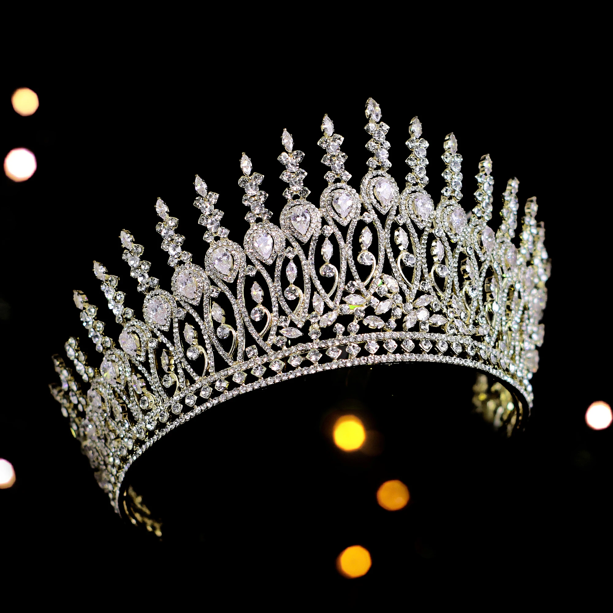 Wholesale Crowns And Wedding Bridal Coronas Y Gold Cz Tiaras Zircon ...