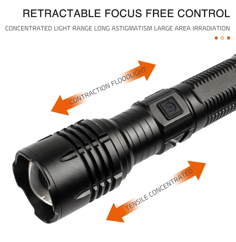 Rechargeable 26650 Battery Tactical Aluminium Flashlight Led Torch 500 ...