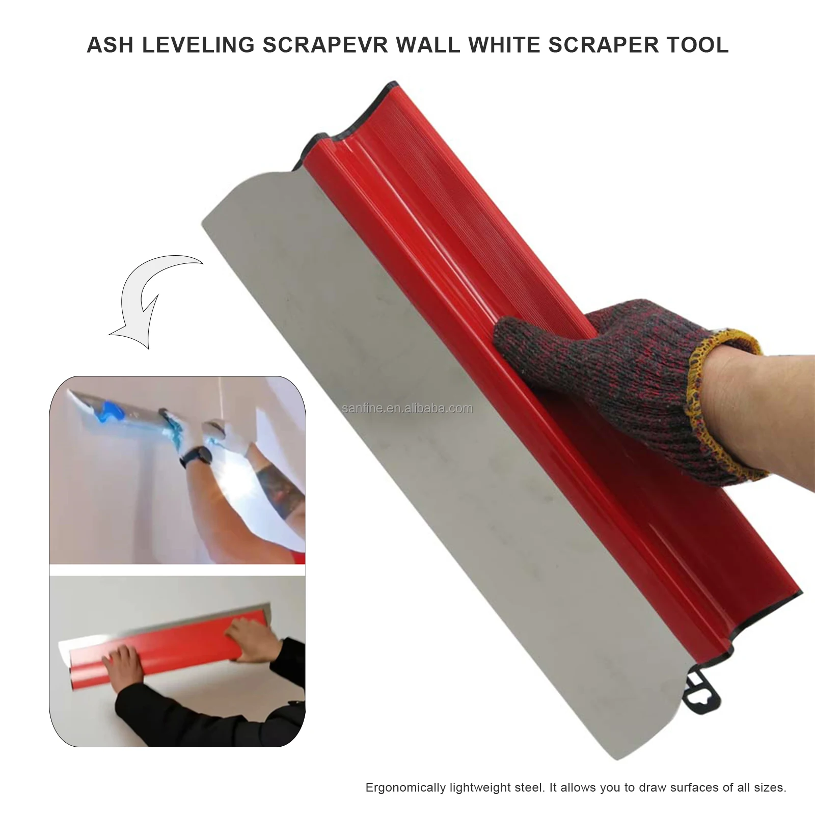 Drywall Skimming Finishing Spatula - Stainless Steel Putty Knife for ...
