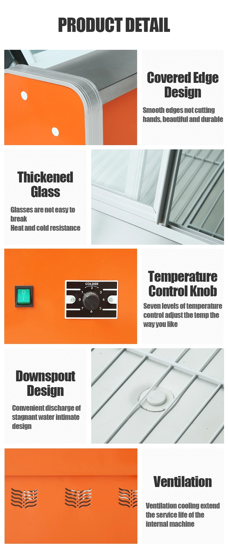 Top Sliding Door Meat Display Chiller - Commercial Deli