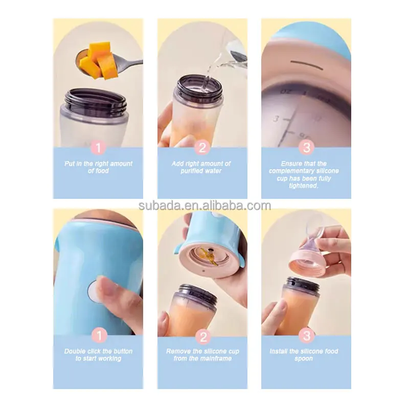 Portable 90ml Multifunctional Electric Baby Food Maker USB Mini ...