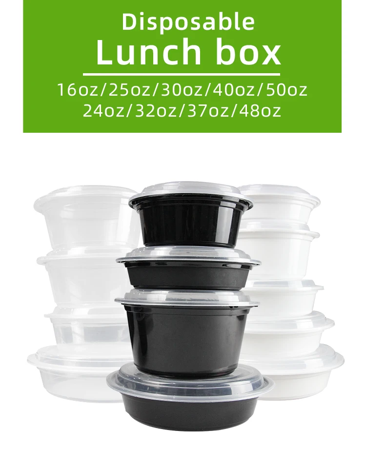 Clear Take Out Soup Bowl Noodle Disposable Plastic Restaurant Round ...