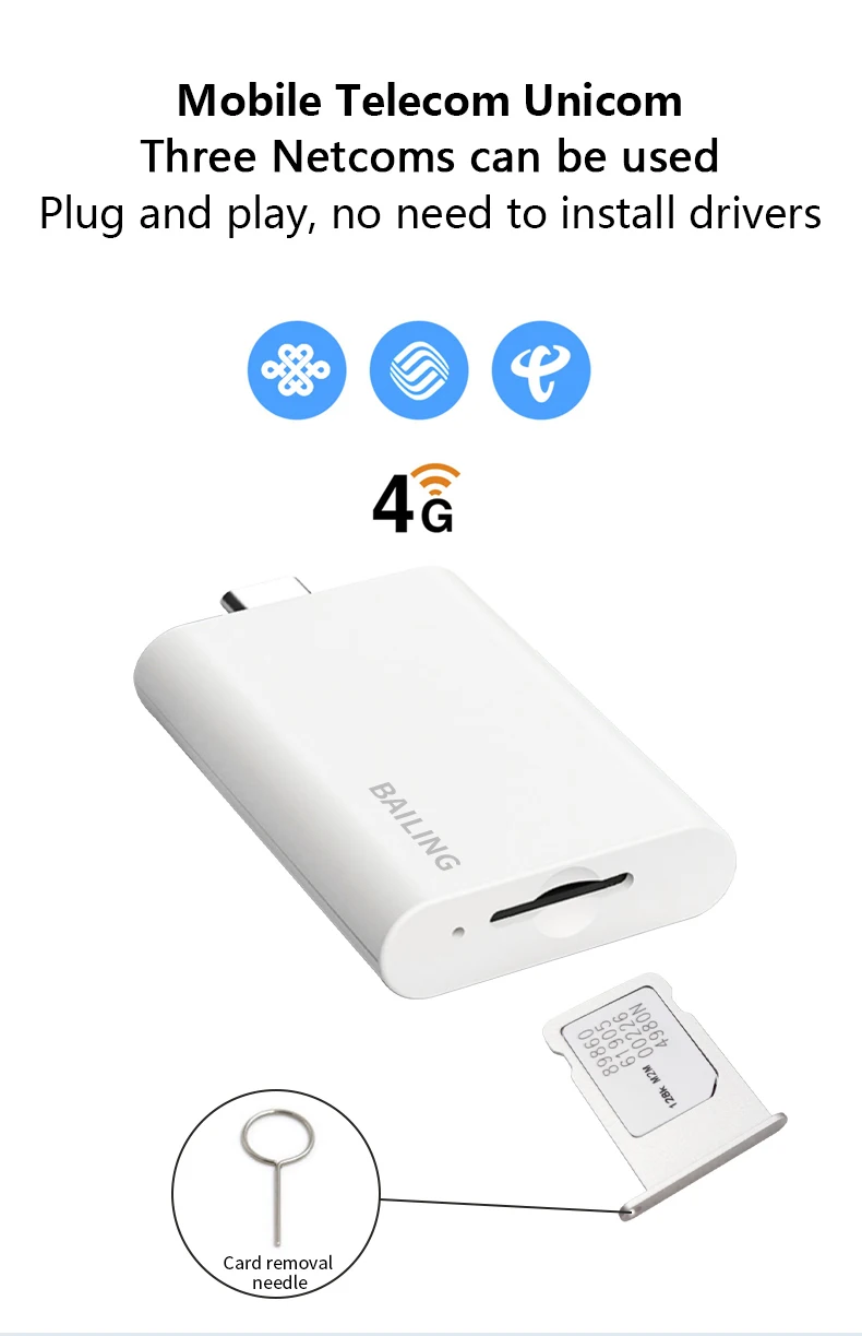 4G LTE Dongle - Reliable Network Card for Win, Linux, Android