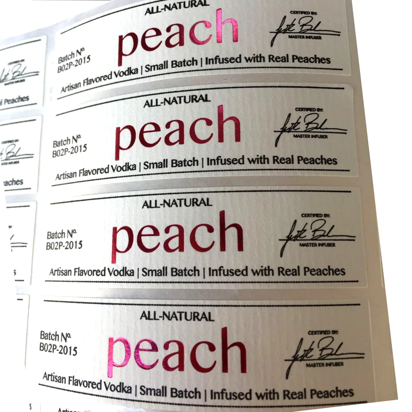 Premium Textured Paper Wine Bottle Label - Waterproof & Customizable