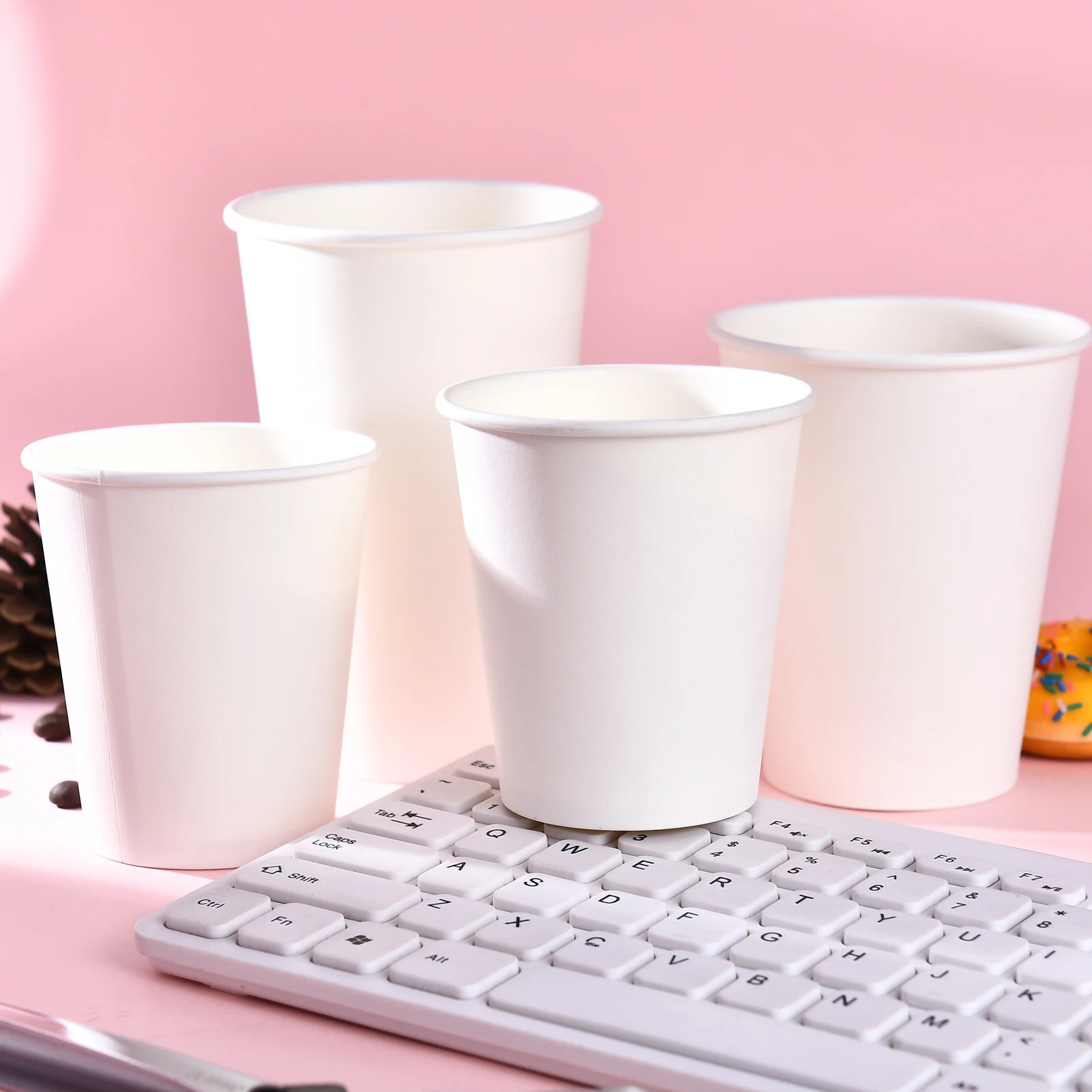 Custom Printed Biodegradable Ripple Cold Drinks Paper Cups For Coffee ...