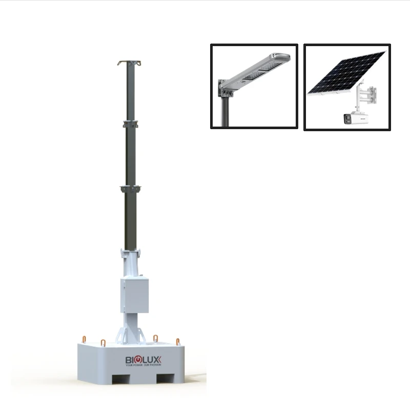 Mobile Camera Mast - Telescopic Mast for Solar Street Lights