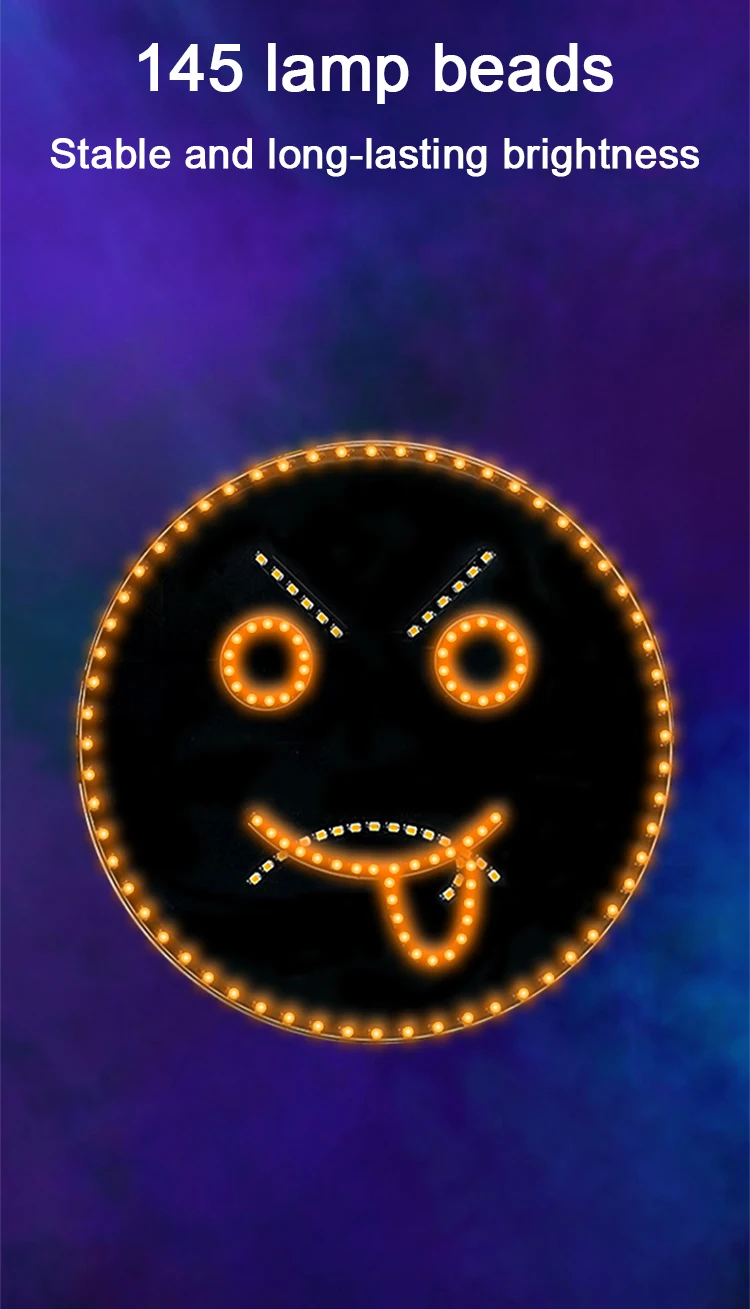 Funny Car Emoticon Light With Smile On Rear Window Expression Multi ...