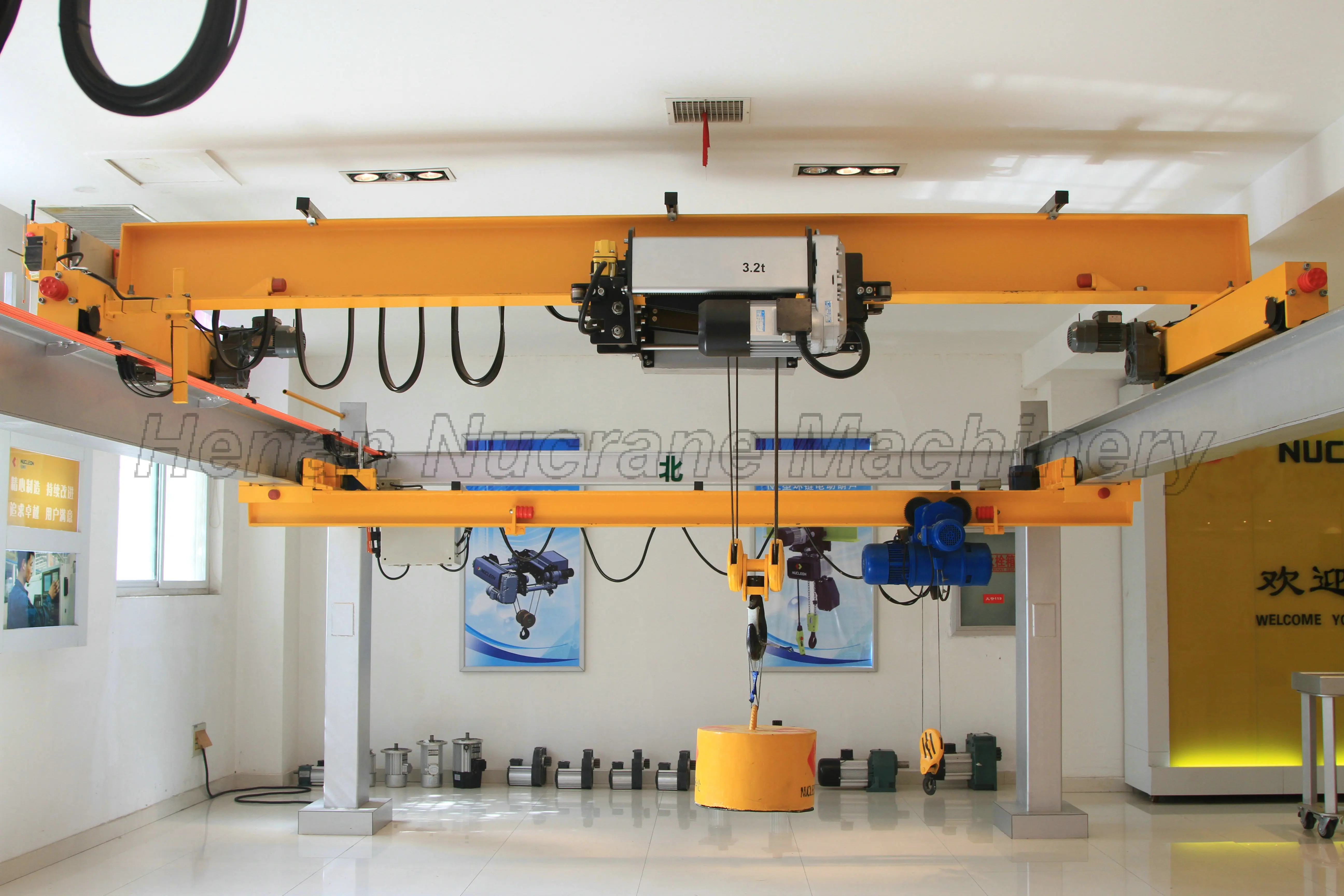 Monorail Steel Lifting 10 Ton Overhead Crane Workshop Single Girder ...