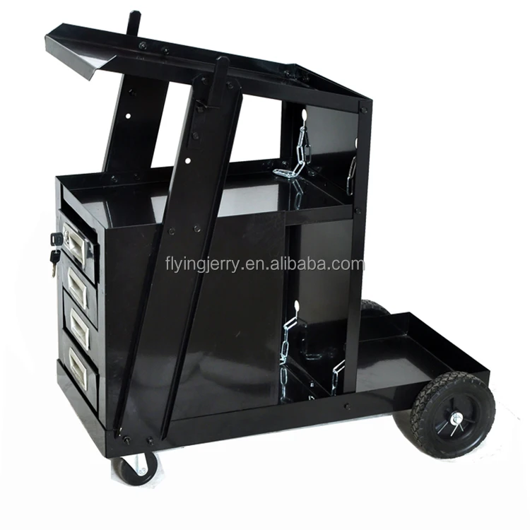 4 Drawer Cabinet Welding Cart Heavy Duty Rolling Welder Carts Drawers ...