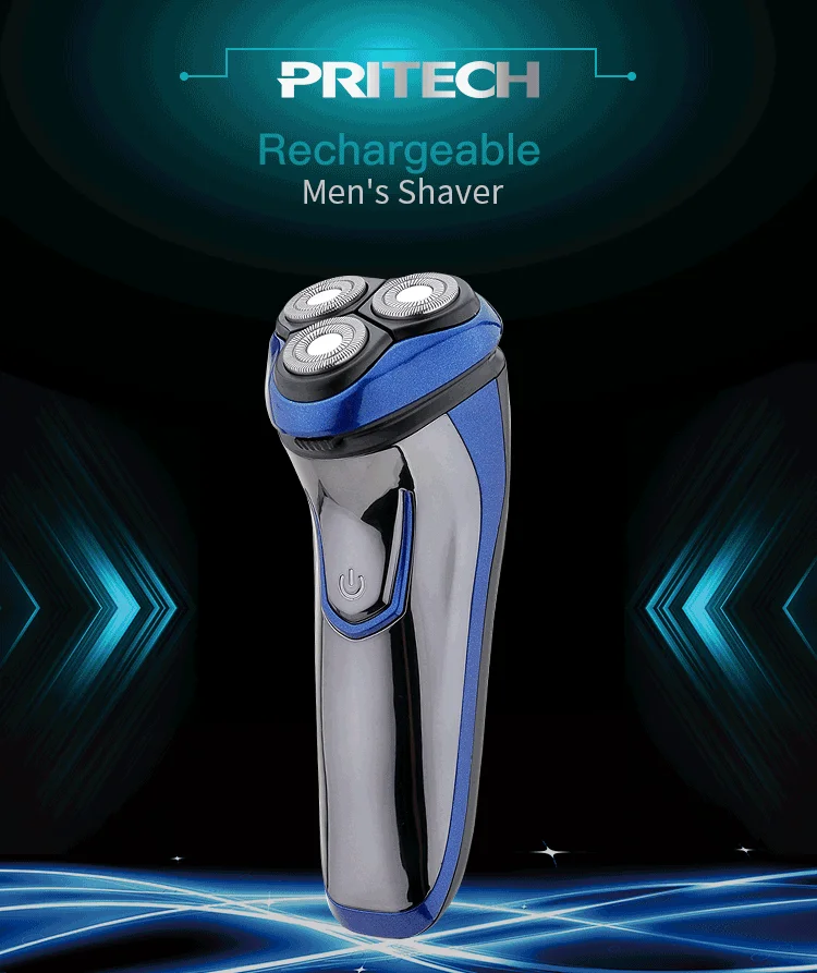 Pritech Triple Heads Individually Floating Blade Shaver Rechargeable ...
