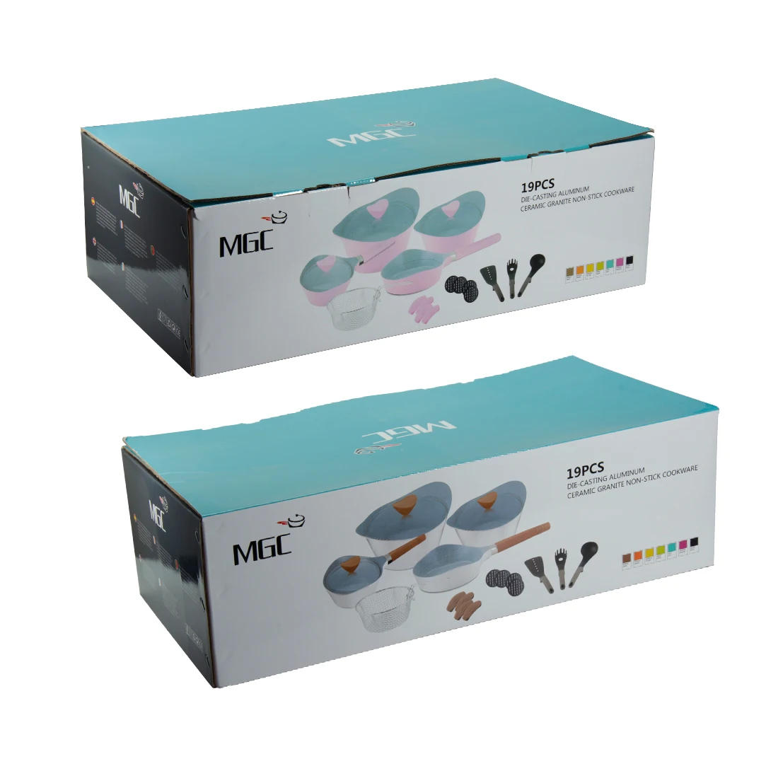 Cooklover 19pcs Diecast Aluminum Granite Nonstick Coating Induction ...