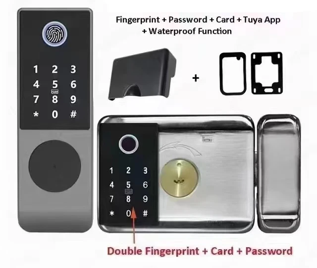 Luxury TUYA WIFI Digital Door Knob Rfid Card Key Digit Fingerprint ...
