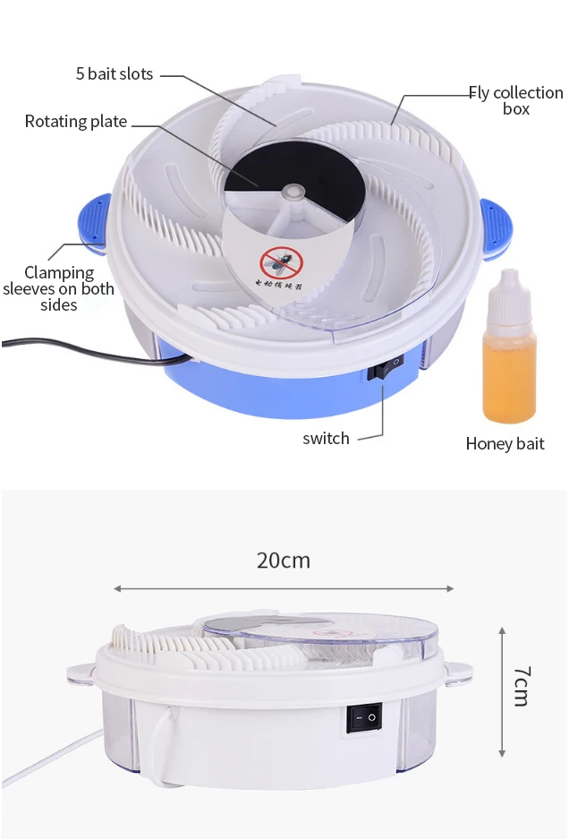 Home USB Interface Fly Killer - Fully Automatic Rotary Fly Catcher