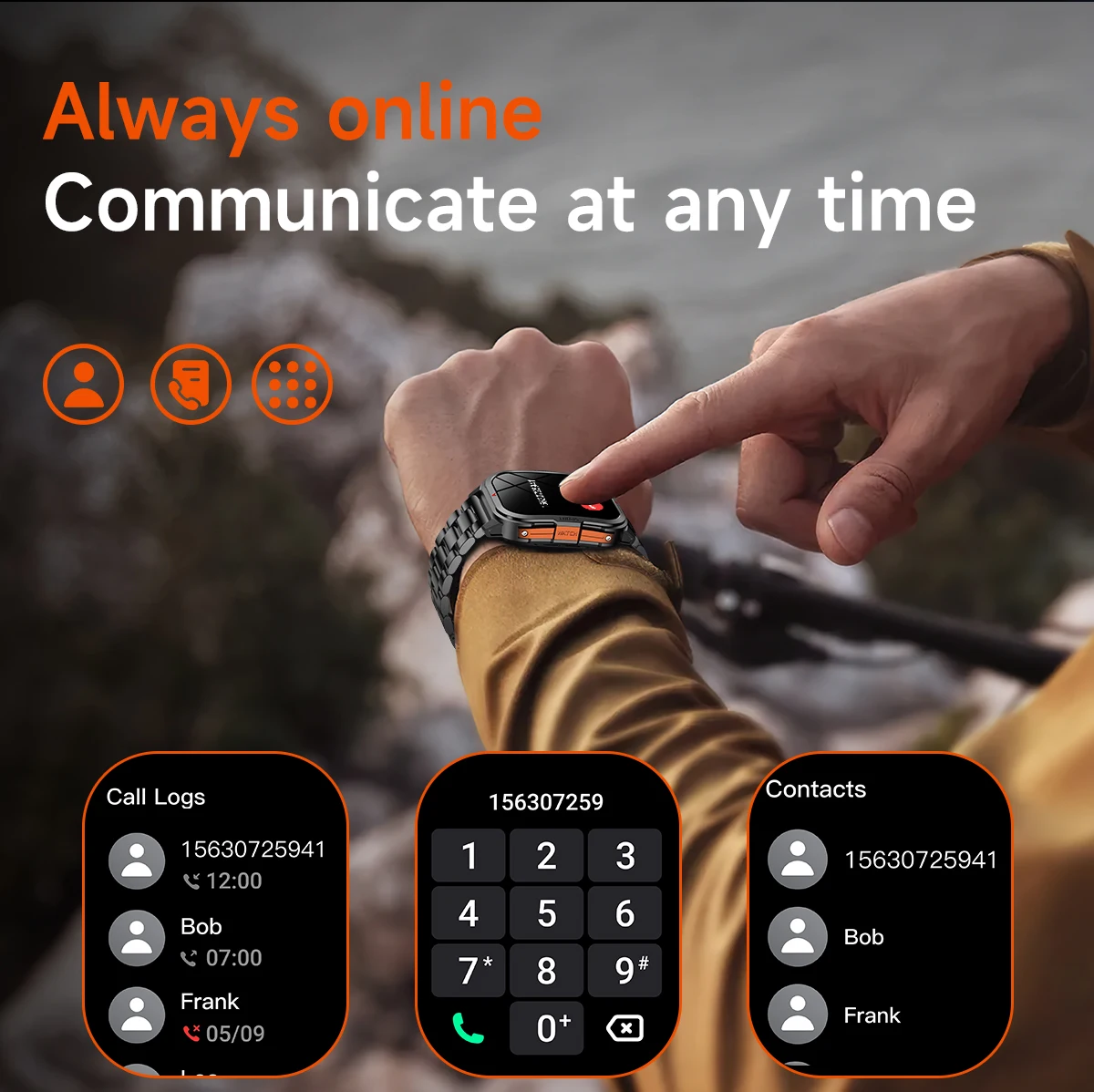 2025 Smartwatch MK98 Outdoor 100+ Sport Modes Waterproof With ...