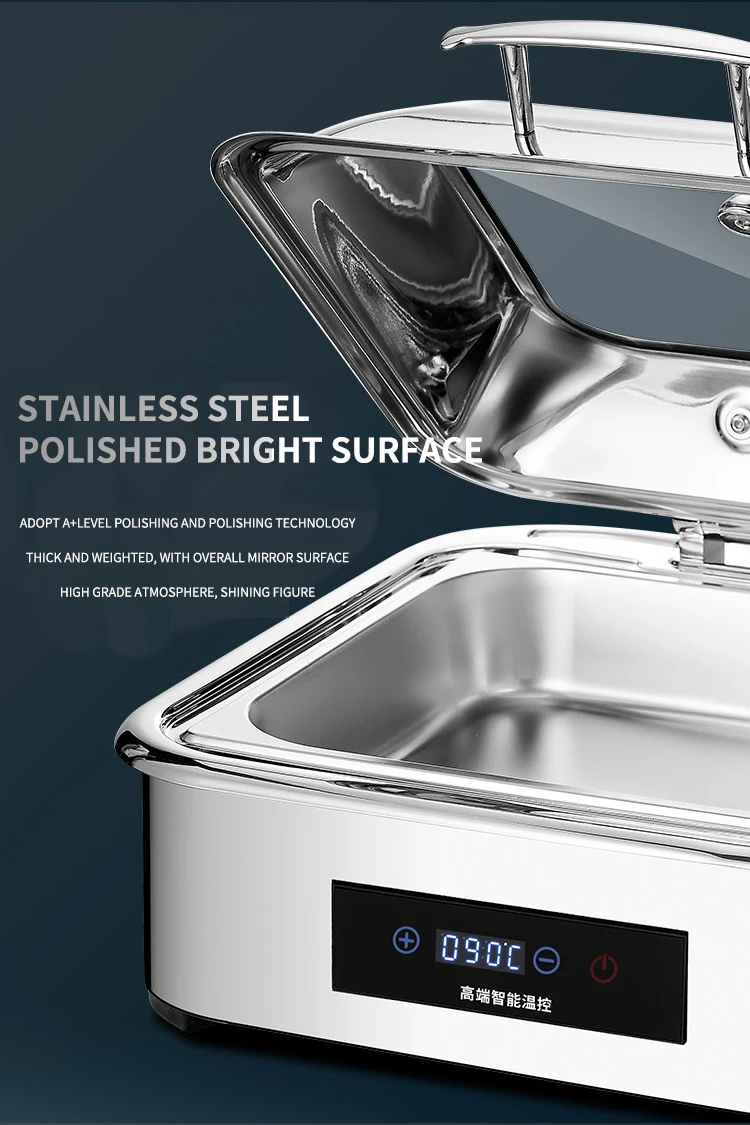 Luxury Ceramic Electric 9l Roll Top Food Warmer Catering Buffet Chafing ...