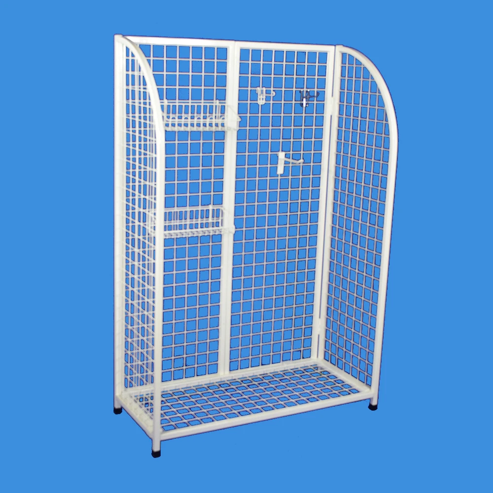Retail Store Floor Standing Products Display Folding Wire Grid Panel ...