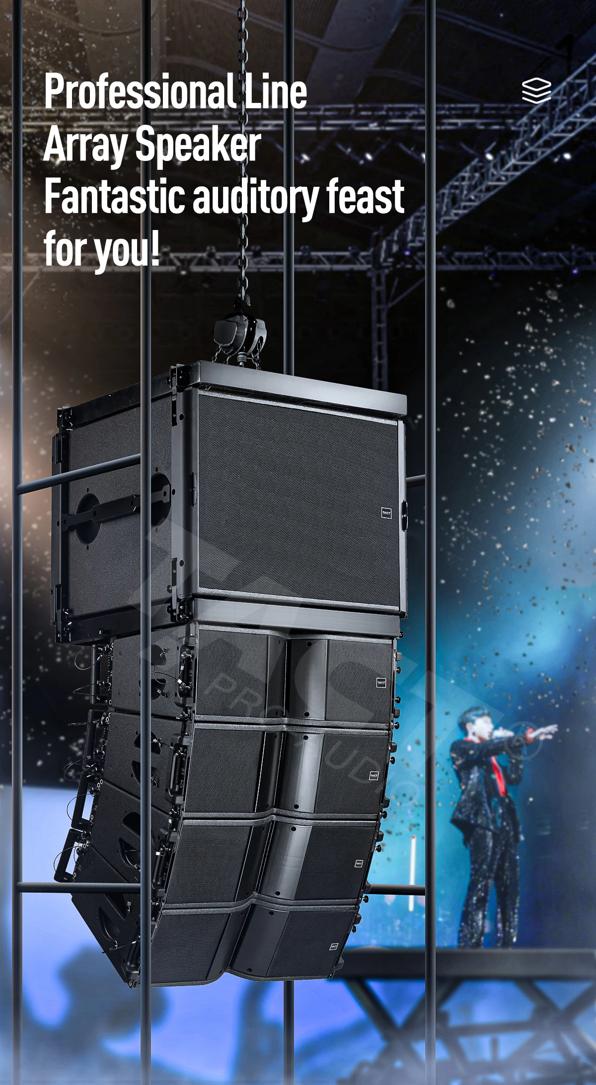 18 Inch Subwoofer PA System - Dual 10 Inch Line Array Speakers