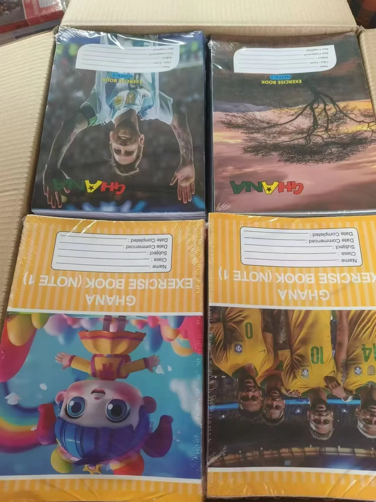 Ghana School Exercise Book - 80 Pages with Cardboard Cover