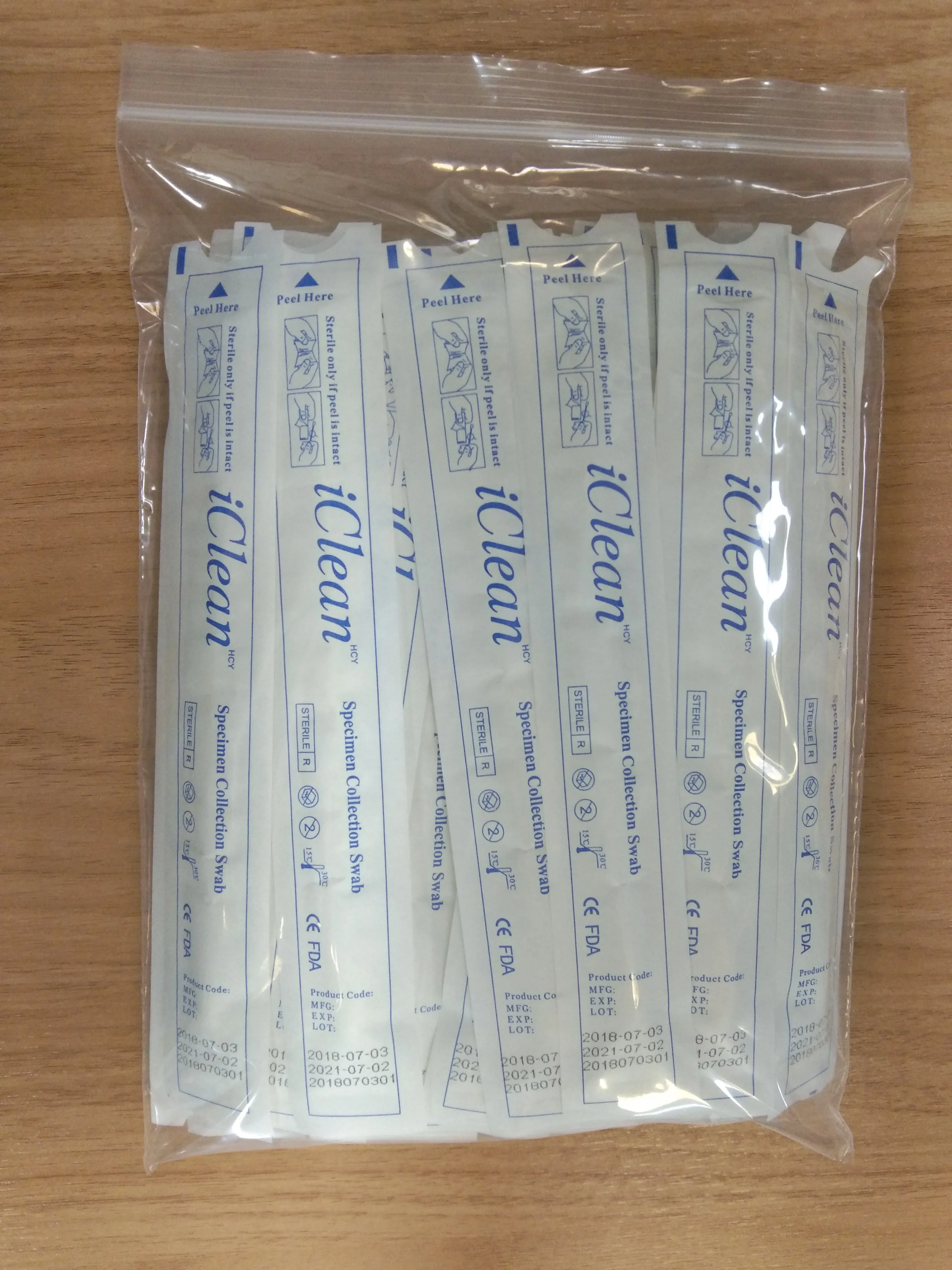 Medical Disposable Specimen Collection Swab Test Polyester Tip Rayon ...
