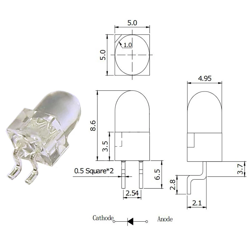 5mm IR infrared LED 940nm 850nm Diode high radiant power IR Emitter and Receiver 940nm IR LED ...