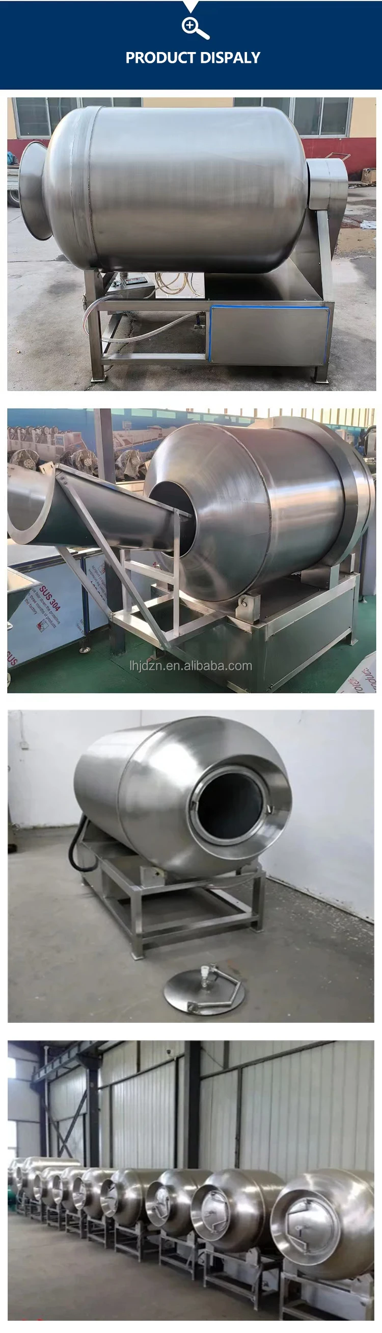 Commercial Vacuum Roller Knead Beef Vacuum Tumbling Marinating Machine ...