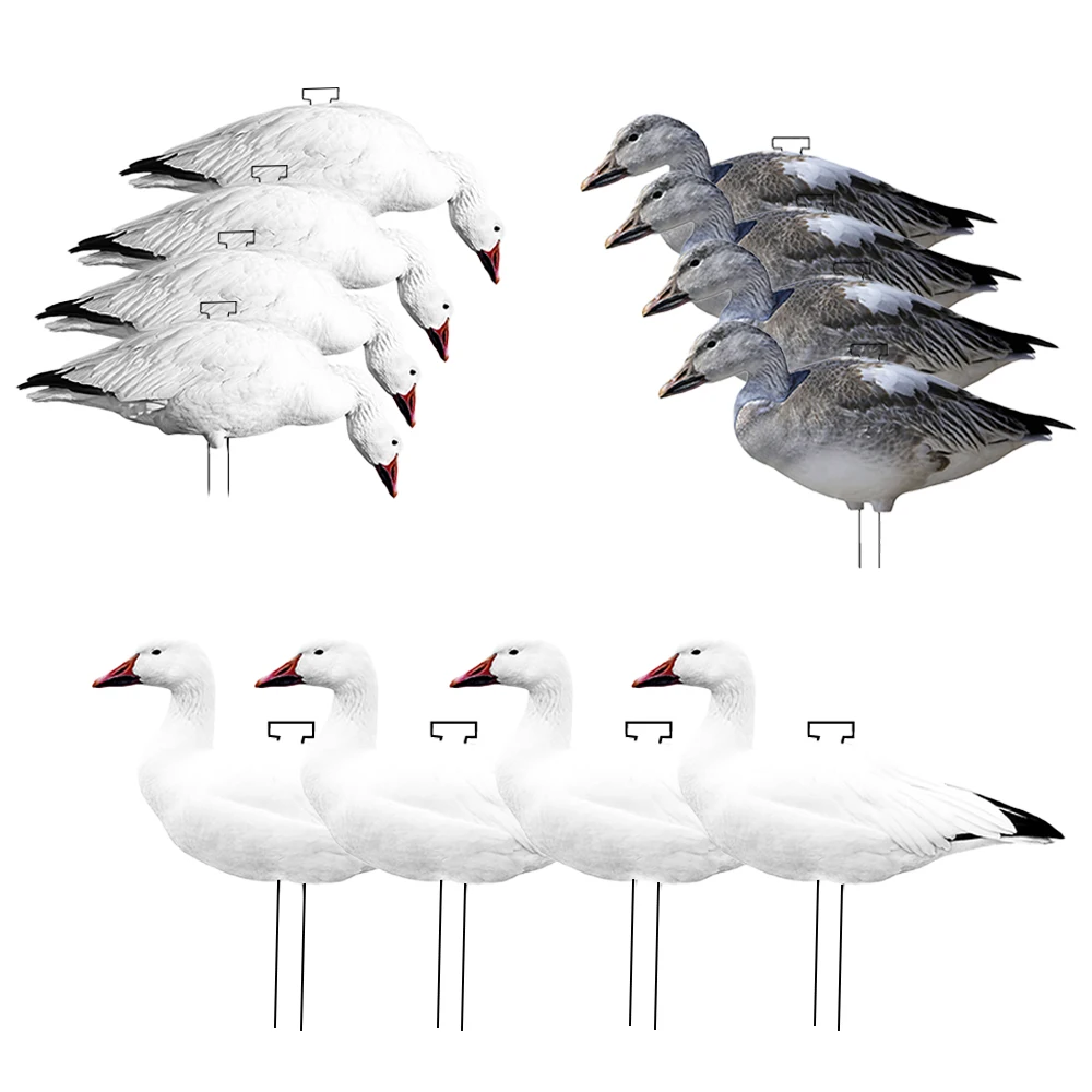 Light Weight Eva Plastic Flocked Silhouette Geese Decoy Juvenile Snow ...