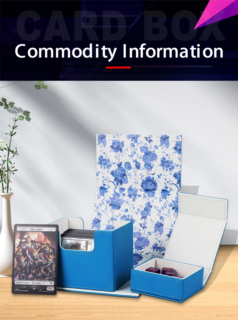 Trading Card Deck Box TCG OCG Card Storage Box Leather Box Deck Case ...